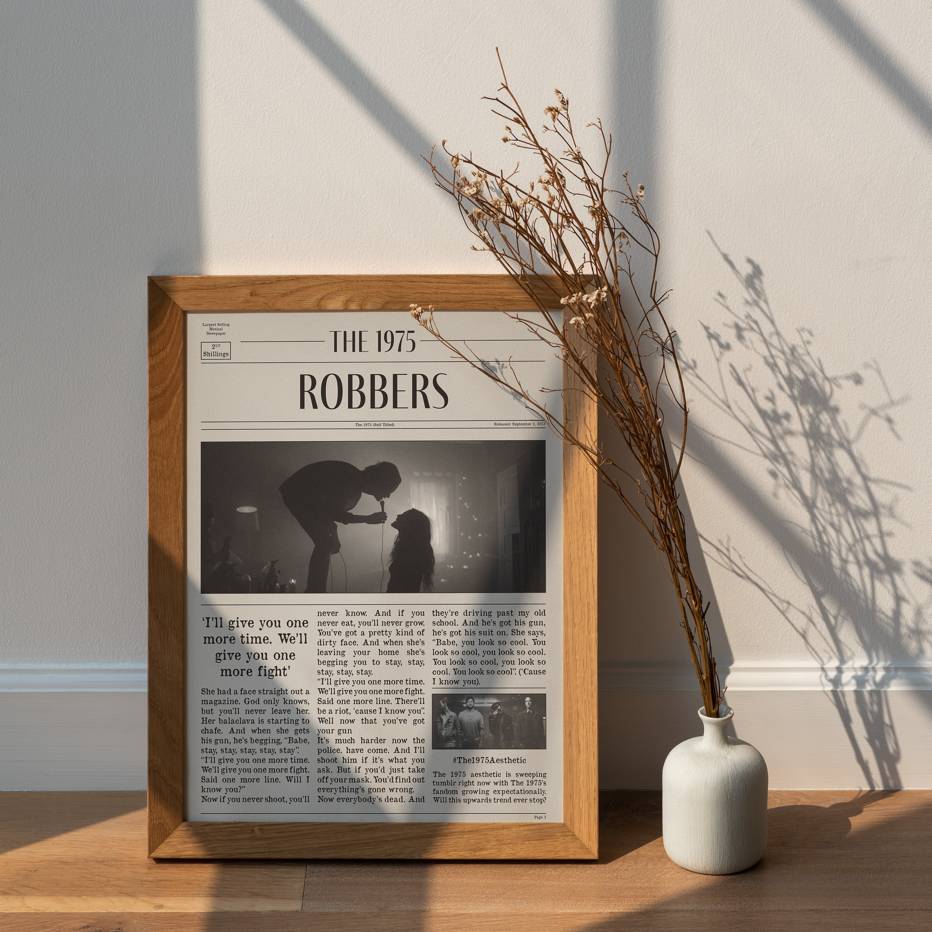 The 1975 'Robbers' Inspired, Retro Newspaper Art Vibe Poster sold by ...