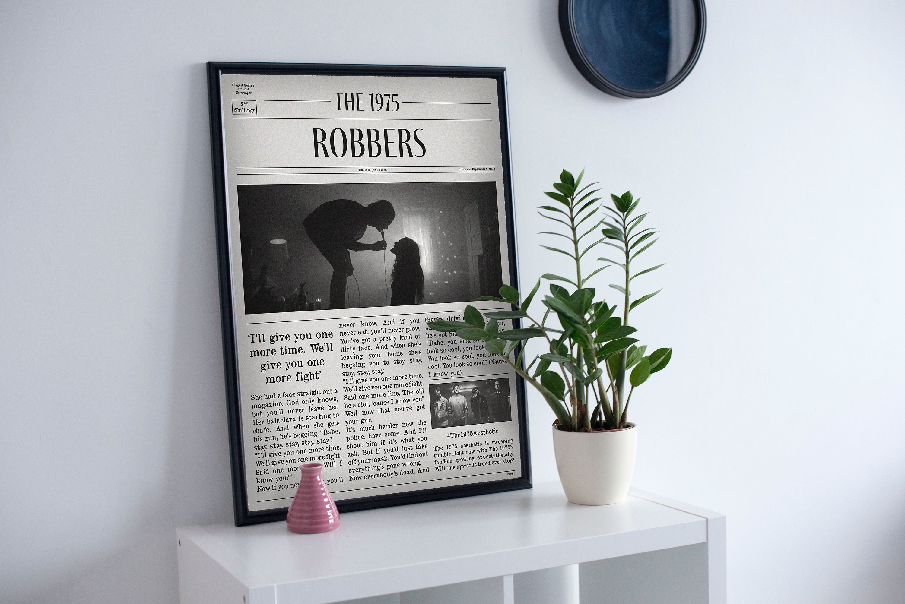 The 1975 'Robbers' Inspired, Retro Newspaper Art Vibe Poster sold by ...
