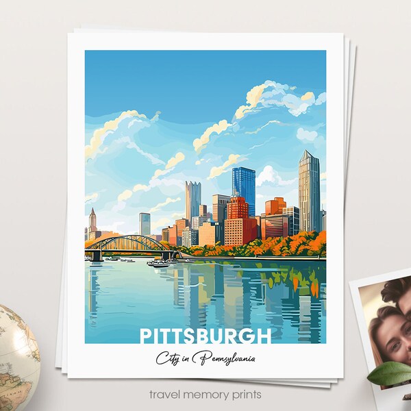 Pittsburgh Skyline Drawing - Etsy