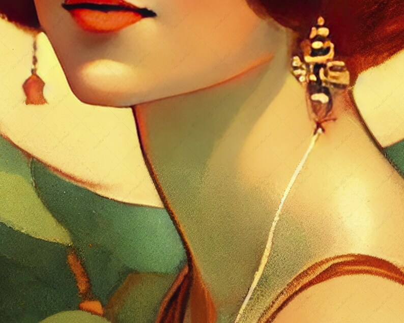 Flapper Girl Art Deco Collection Bundle Portrait Wall Art Print Great ...