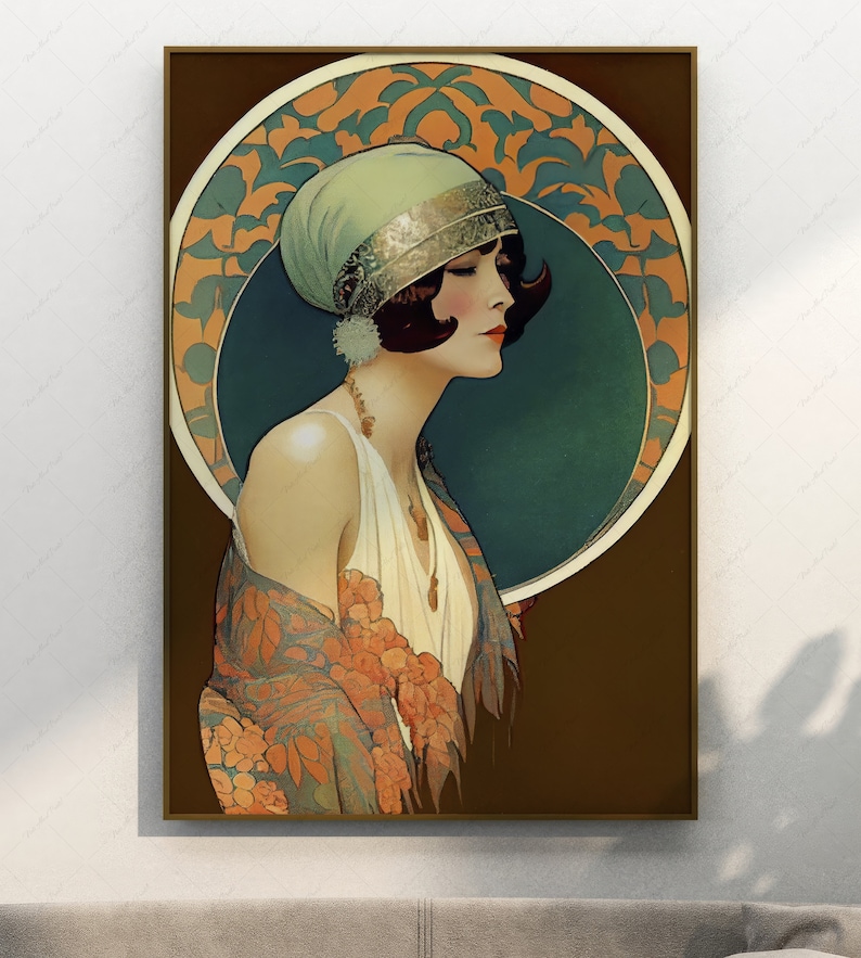 Art Deco Flapper Girl Art Deco Posters Vintage Art - Etsy