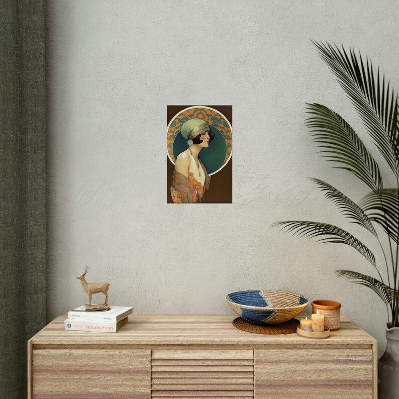 Flapper Girl Art Deco Poster Portrait Wall Art Print Great - Etsy