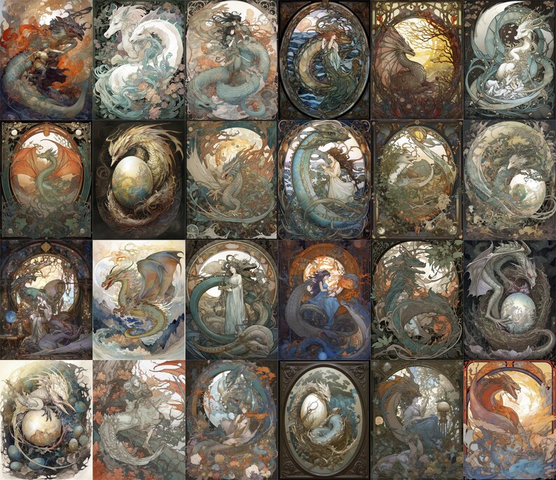 Fantasy Dragons Digital Paper BUNDLE, Dragon Journal, Printable ...