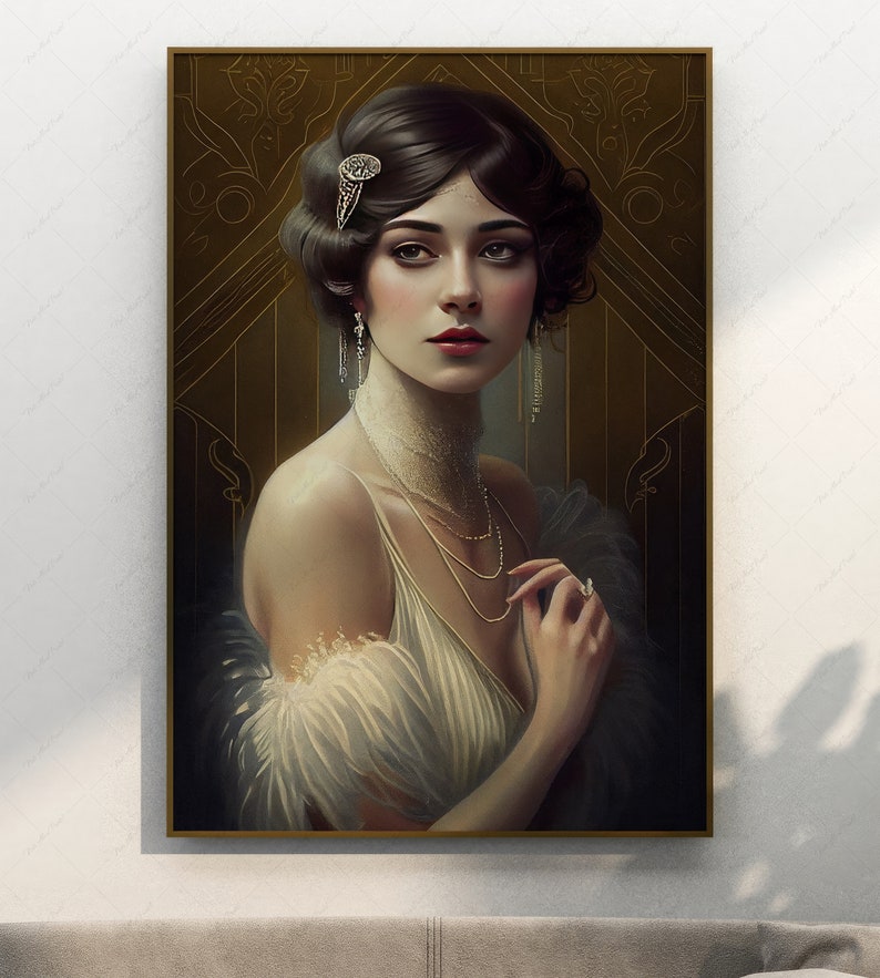 Art Deco Flapper Girl, Art Deco Posters, Vintage Art, Printable Art ...
