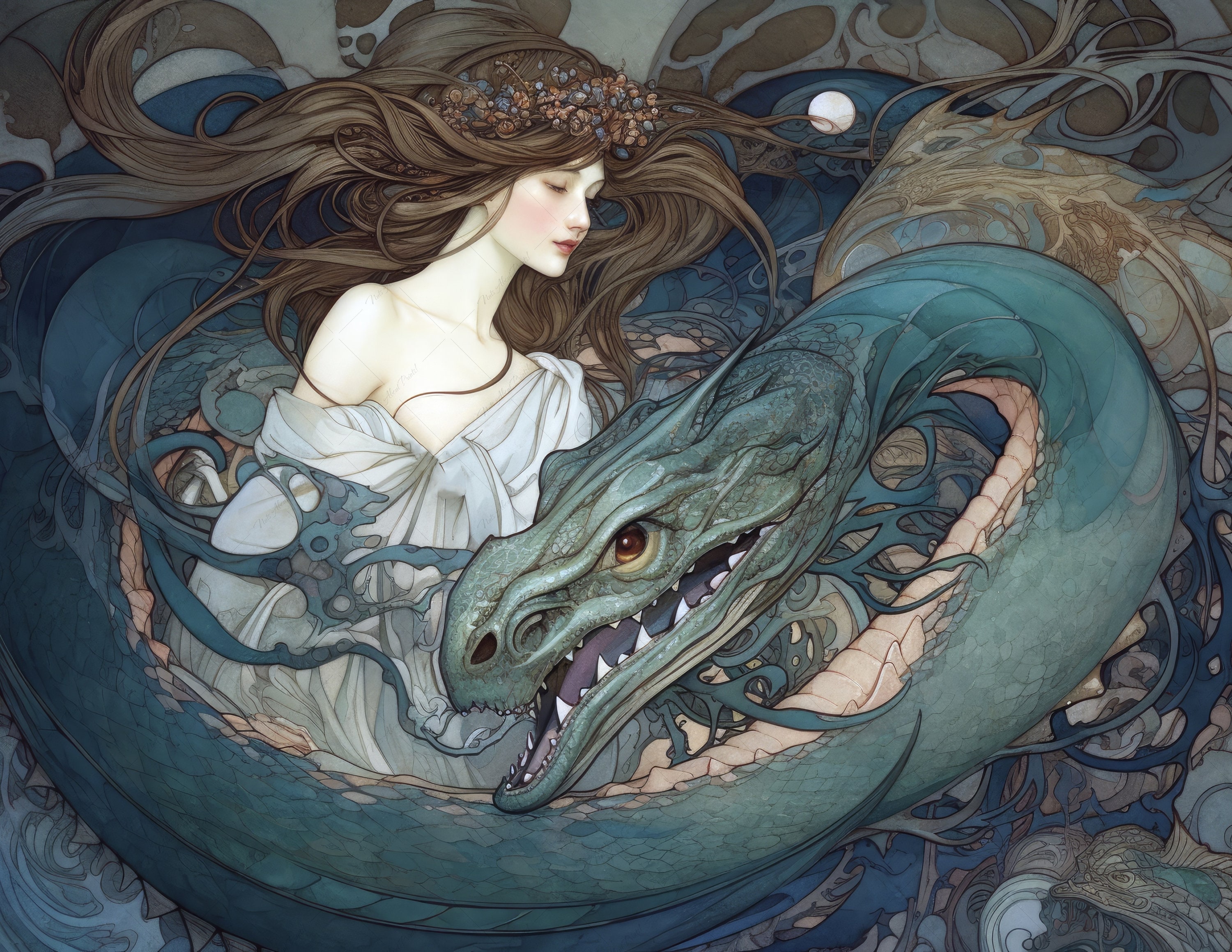 Fantasy Dragons Digital Paper BUNDLE, Dragon Journal, Printable ...