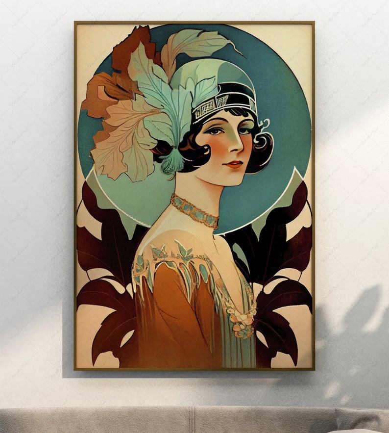 Art Deco Flapper Girl, Art Deco Posters, Vintage Art, Printable Art ...