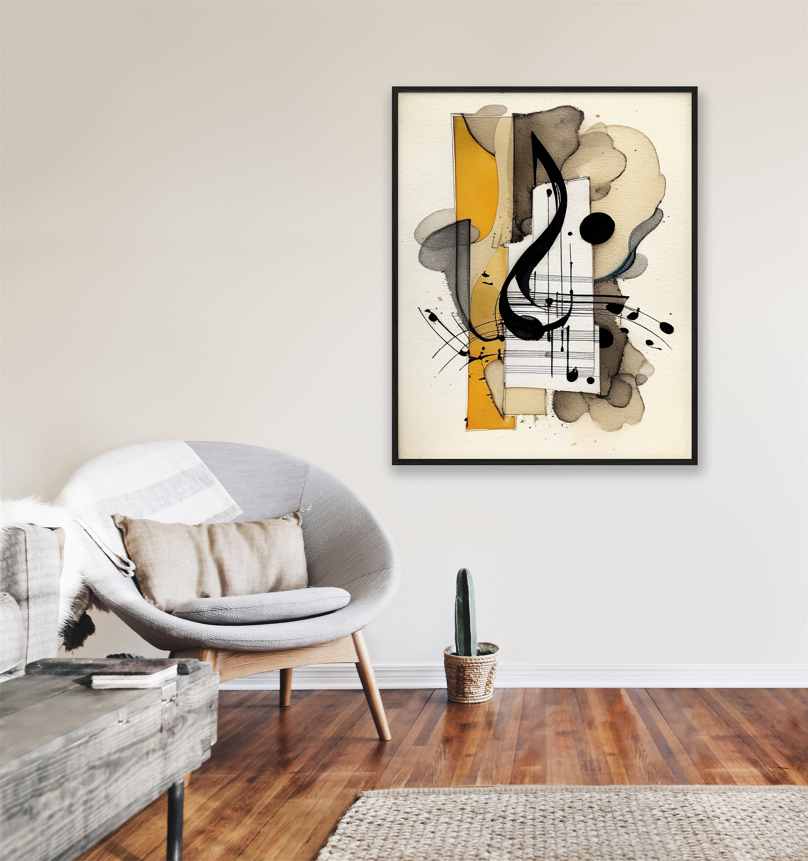 10-piece Mid-century Modern Art Bundle, Music Motif Posters, Art Deco ...