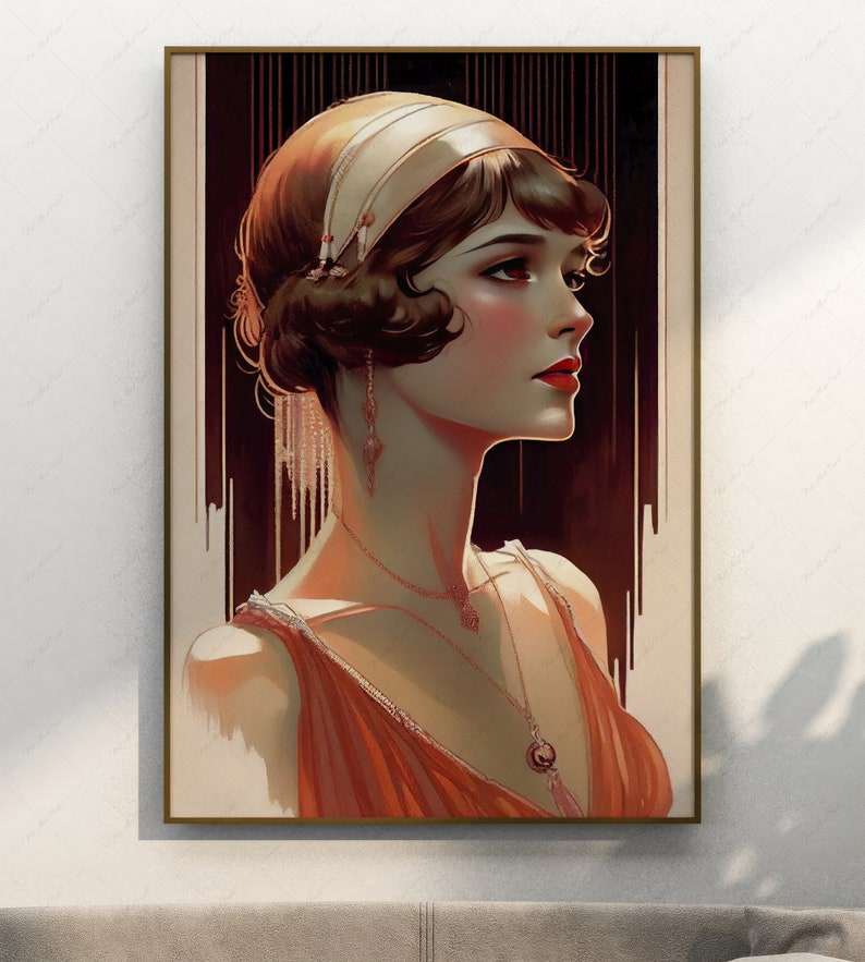 Art Deco Flapper Girl Art Deco Posters Vintage Art - Etsy