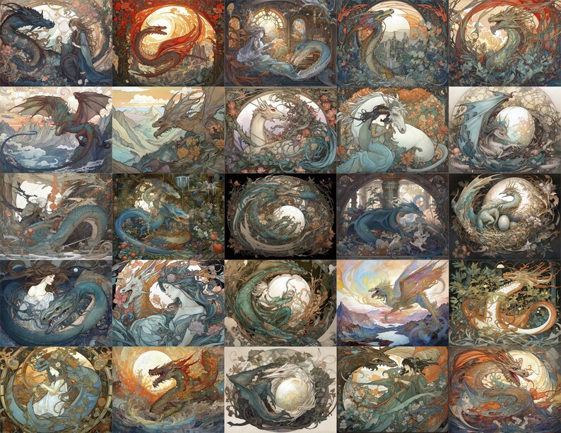 Fantasy Dragons Digital Paper BUNDLE, Dragon Journal, Printable ...