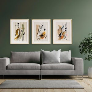9-piece Mid-century Modern Art Bundle, Music Motif Posters, Art Deco ...