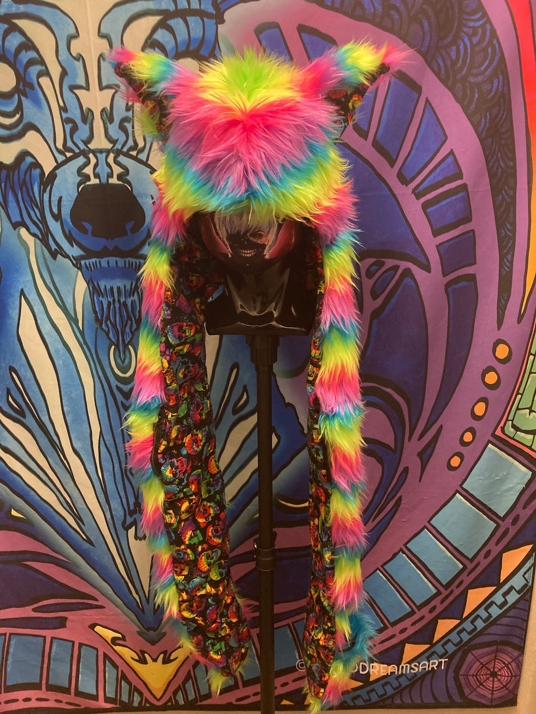 Furry Rave Hood - Etsy