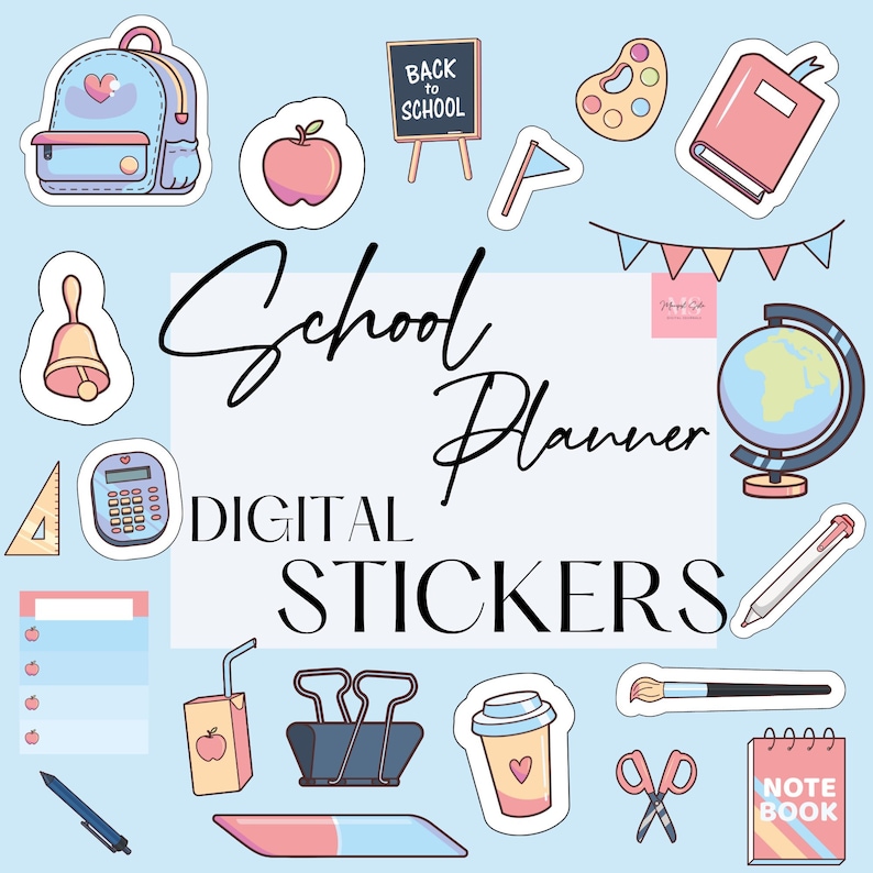 School Planner Digital Planner Stickers | Goodnotes Stickers | College ...