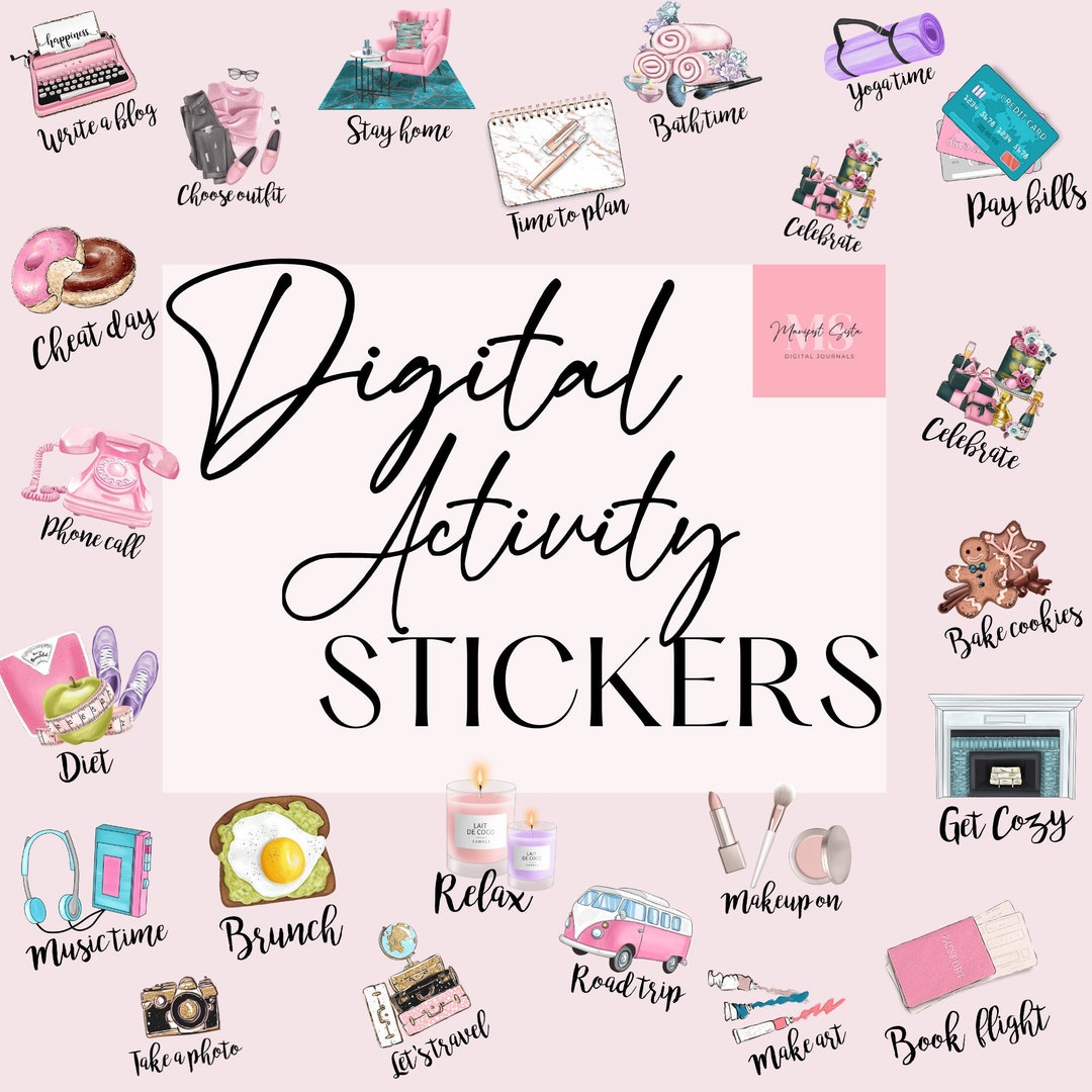 Digital Planner Activity Stickers | Self Care Stickers | Digital iPad ...