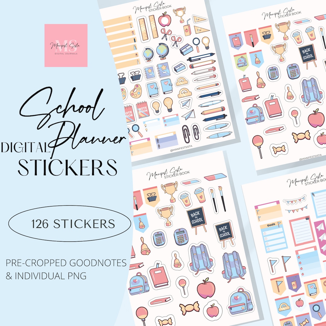 School Planner Digital Planner Stickers | Goodnotes Stickers | College ...