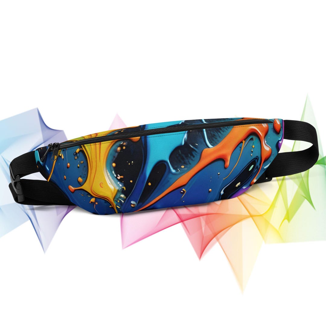 Colorful Paint Splash Bum Bag: Abstract Art Festival Waist Bag ...