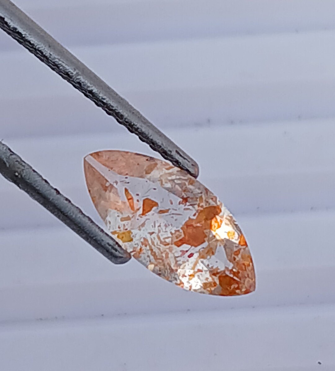 Natural CONFETTI SUNSTONE With Amazing Orange Flakes Sparkling Shap ...