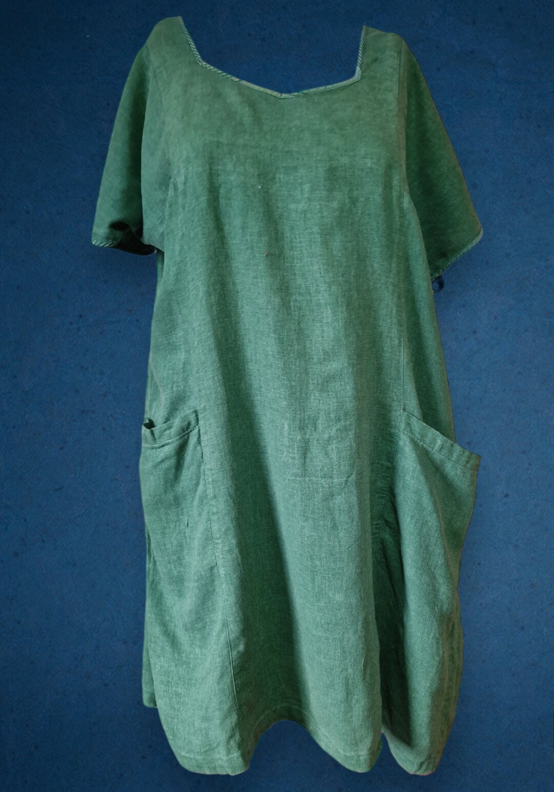 Bottle Green Linen Tunic - Etsy