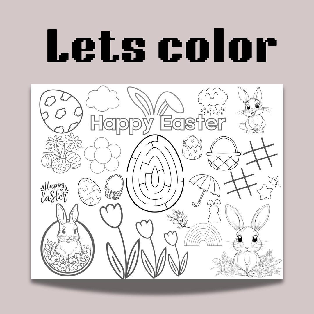 Easter Coloring Page Printable Kindergarten Teacher 2nd-grade ...