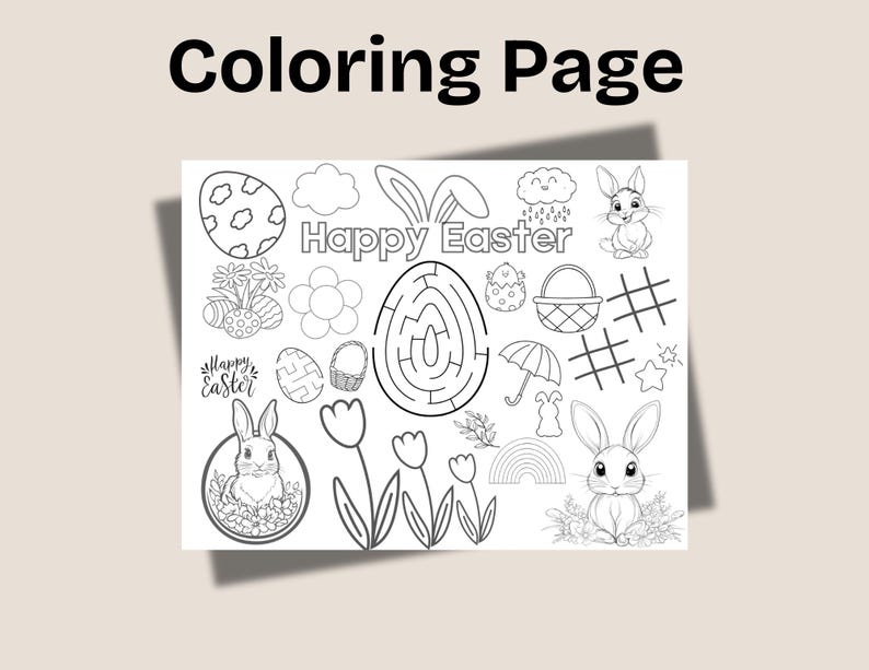 Easter Coloring Page Printable Kindergarten Teacher 2nd-grade ...
