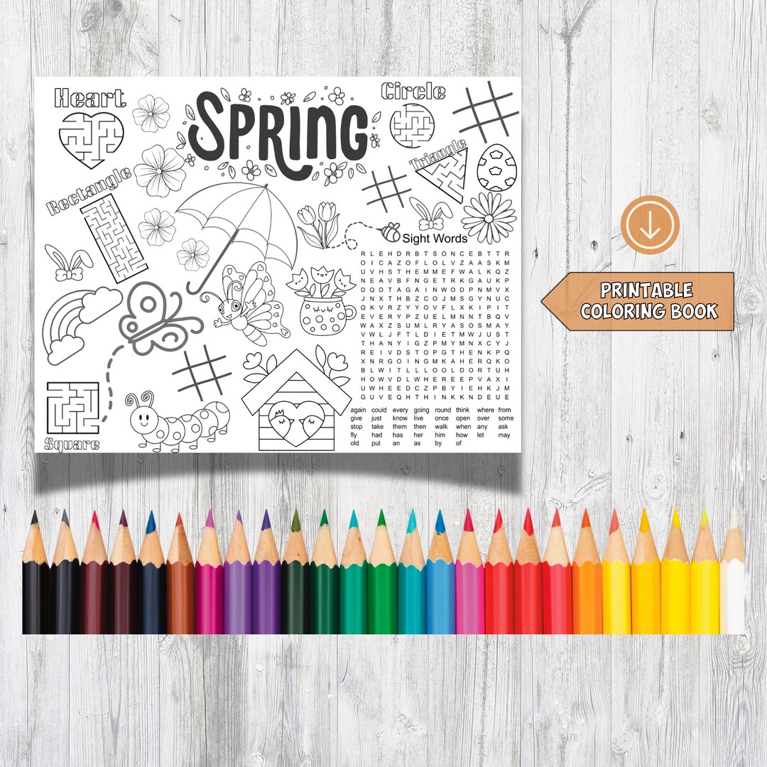 Spring Coloring Page Printable Kindergarten Teacher 2nd-grade ...