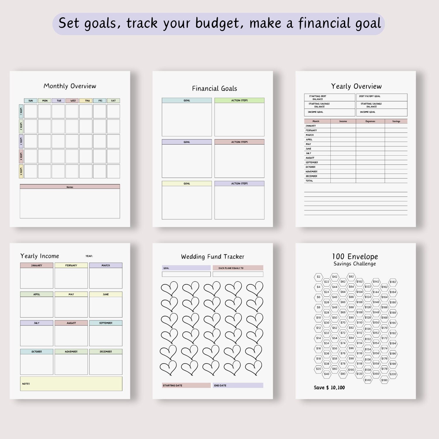 Budget Planner Printable PDF, Ultimate Financial Planner Printable ...