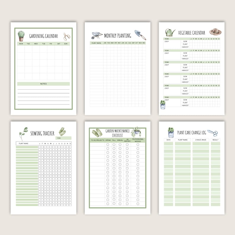 Gardening Planner Printable PDF, Ultimate Gardening Planner Printable ...