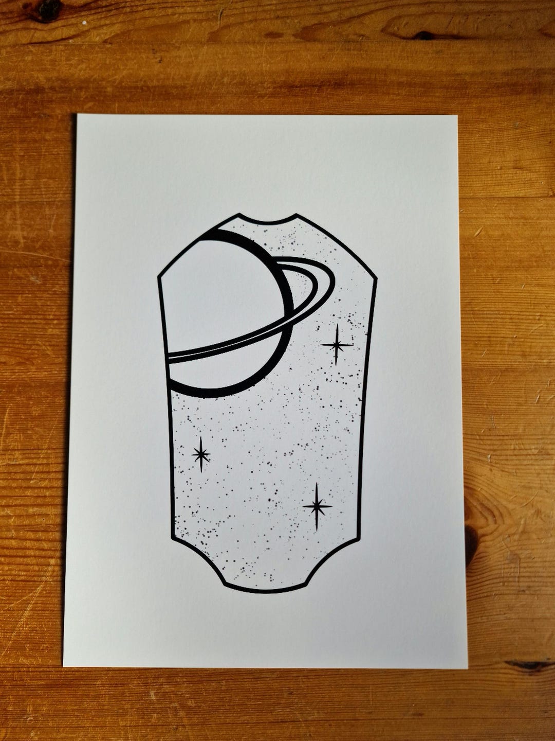 Minimal Saturn Line Art Print | A4 Cosmic Illustration | Modern Space Wall Art by Lunarviewpoint ...