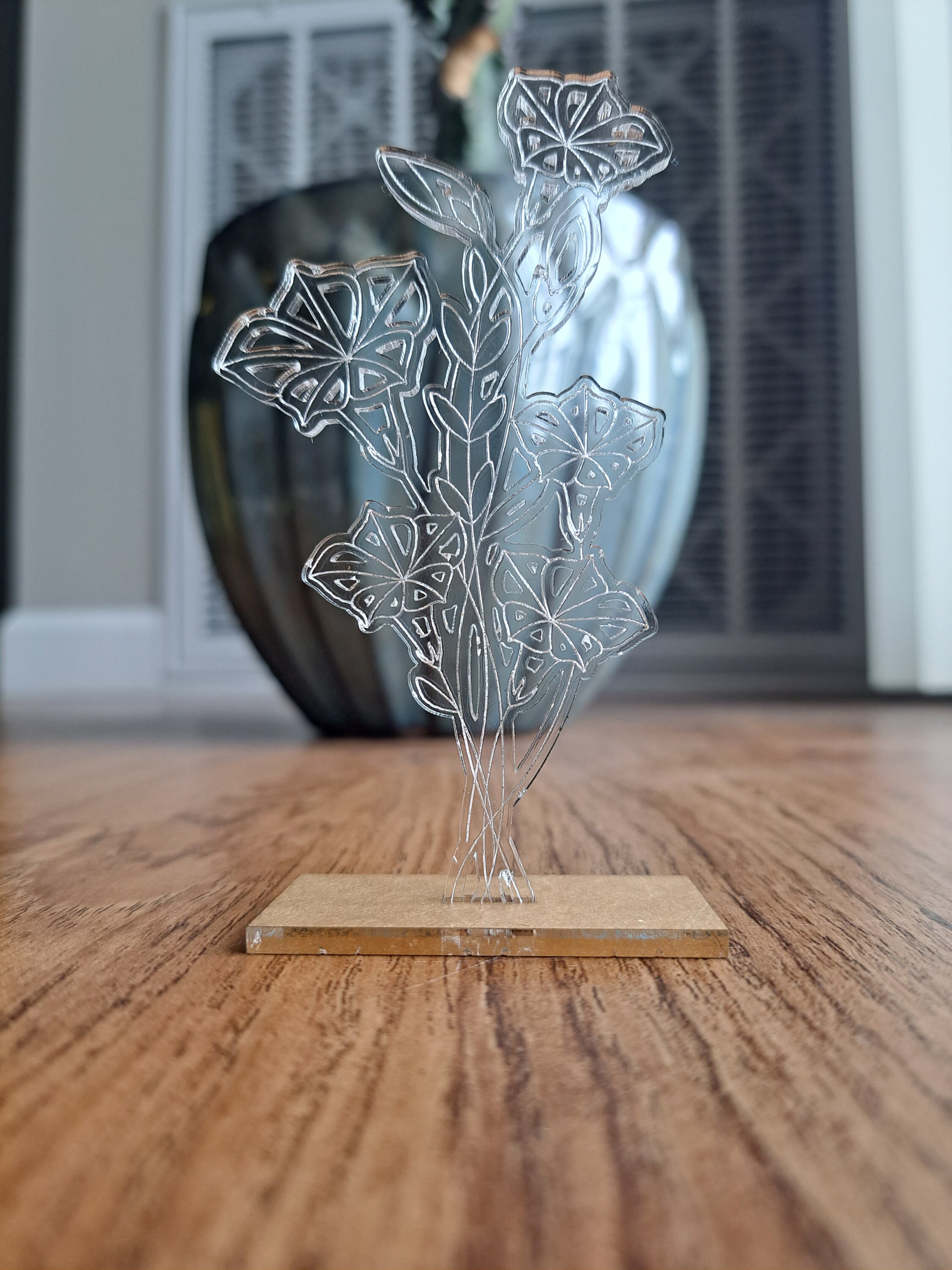 4 Tall Laser Cut Cast Acrylic Bouquets With Stands - Etsy