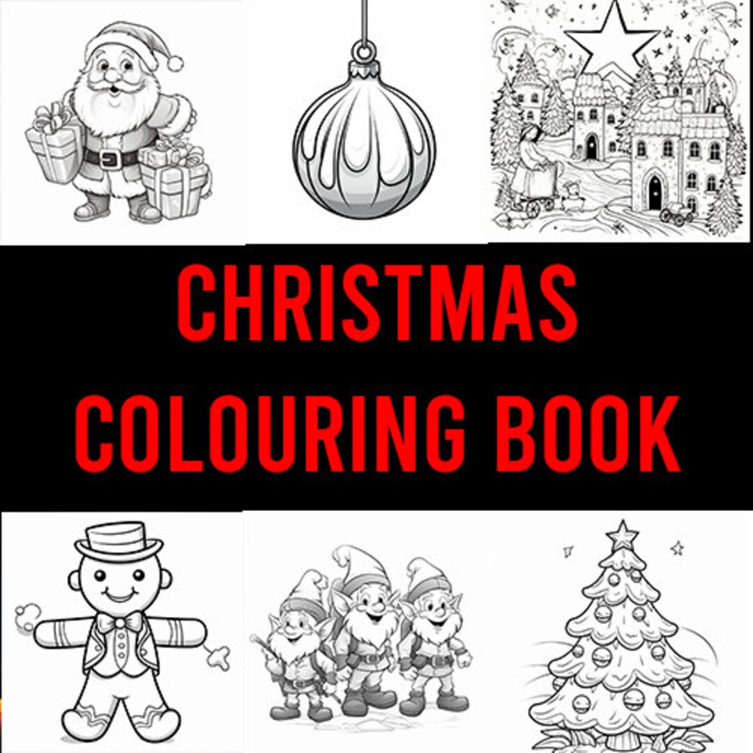 Printable Colouring Sheets, Instant Download, 30 Pages, Christmas ...