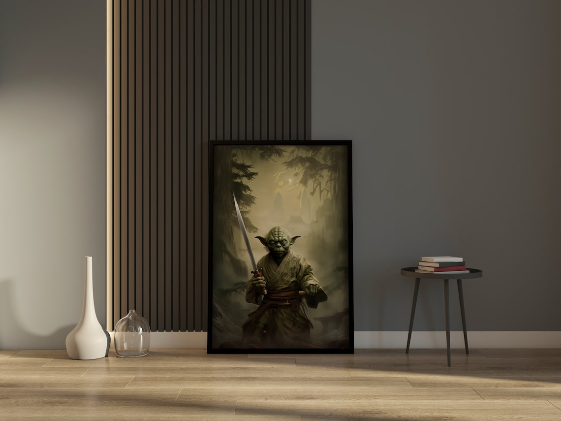 Samurai Yoda Star Wars Concept Art High Quality Digital Print - Etsy UK
