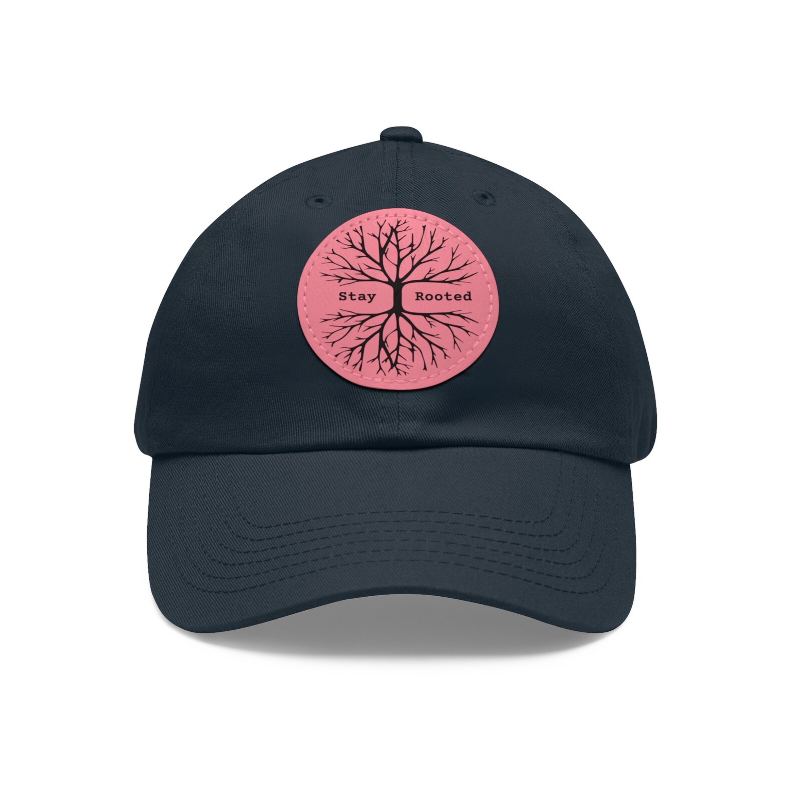 Stay Rooted Hat With Leather Patch (round) - Etsy