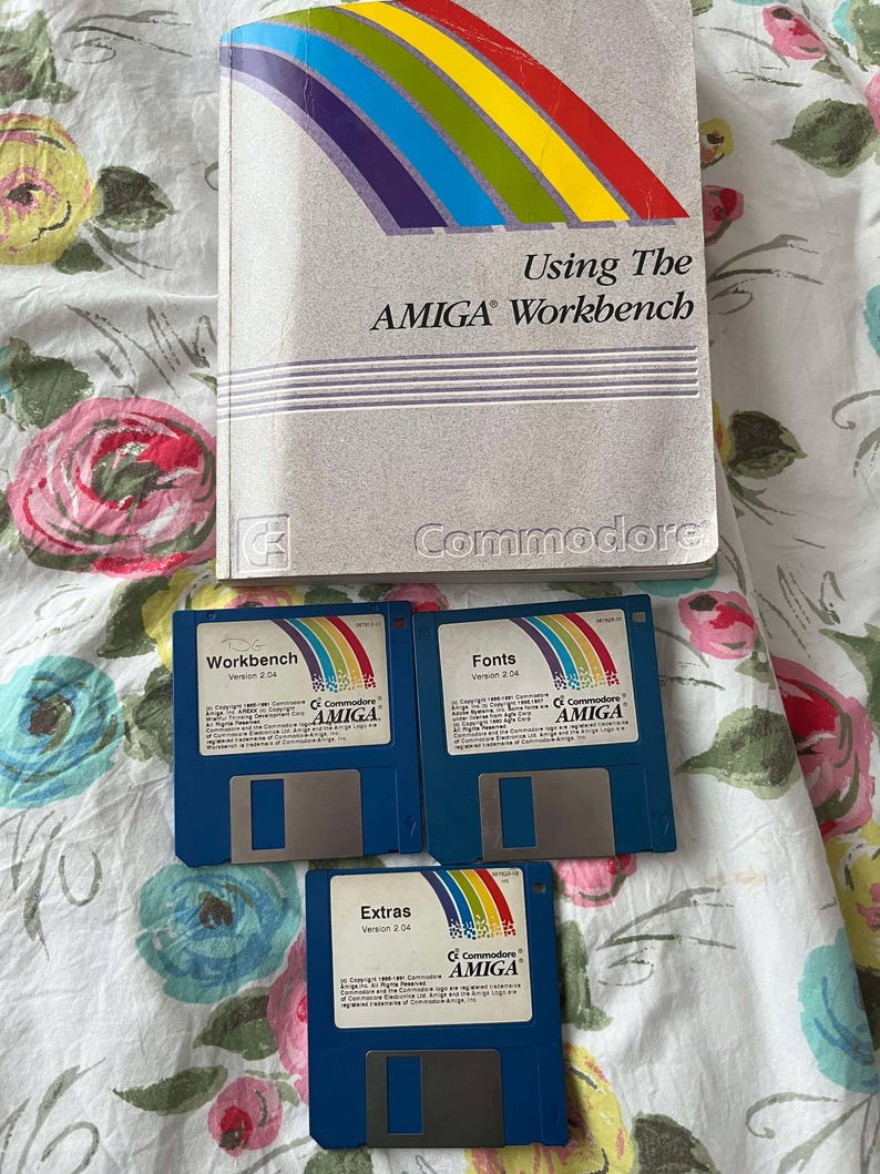 Amiga Workbench, Extras, Fonts Version 2.04 Disks. Plus Book. - Etsy