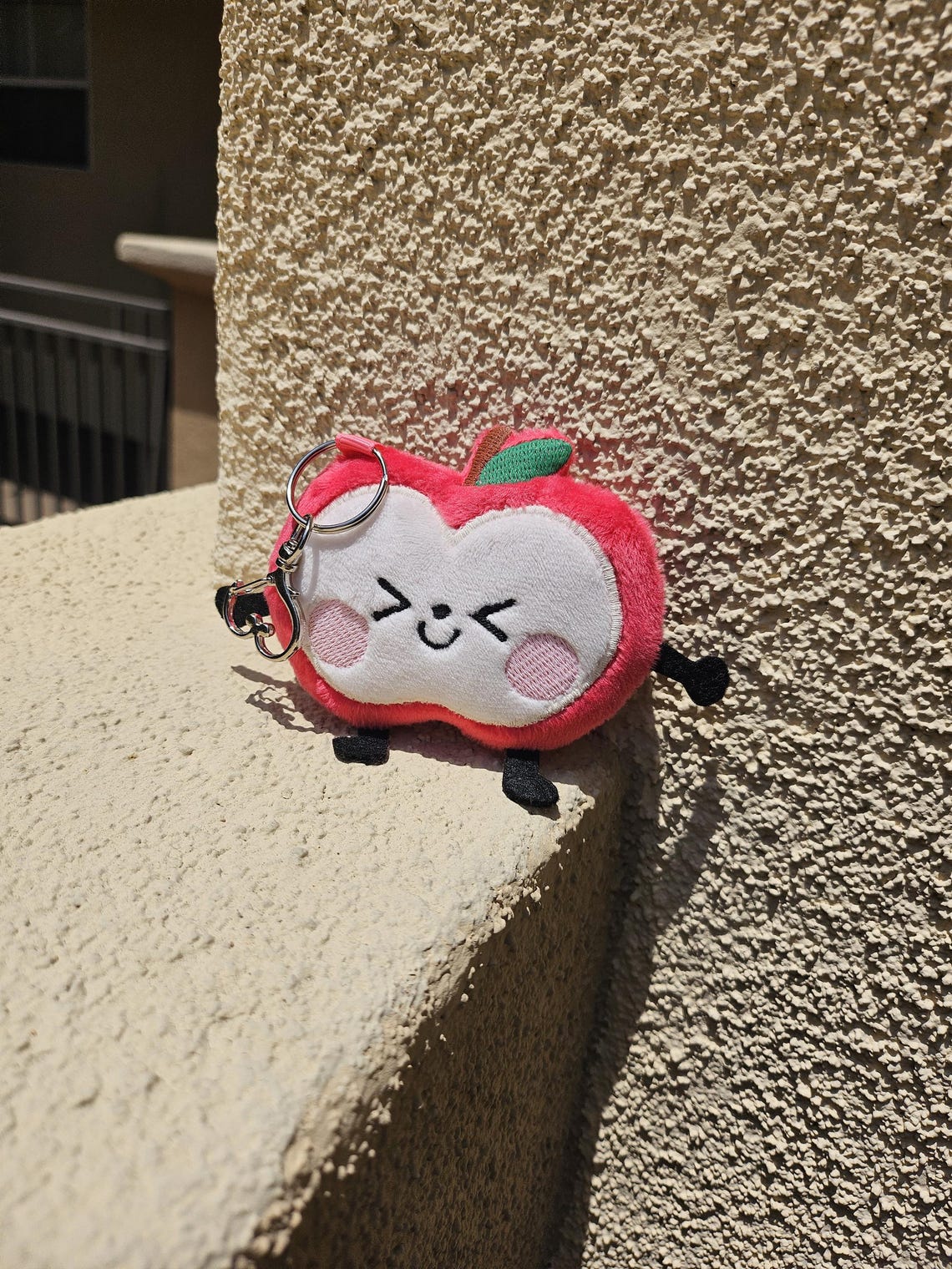 Caleb Birthday Sunny Apple Keychain Plush Charm [handmade] - Etsy