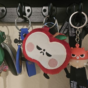 1 PC Caleb Sunny Apple Keychain Plush Charm [handmade] - Etsy