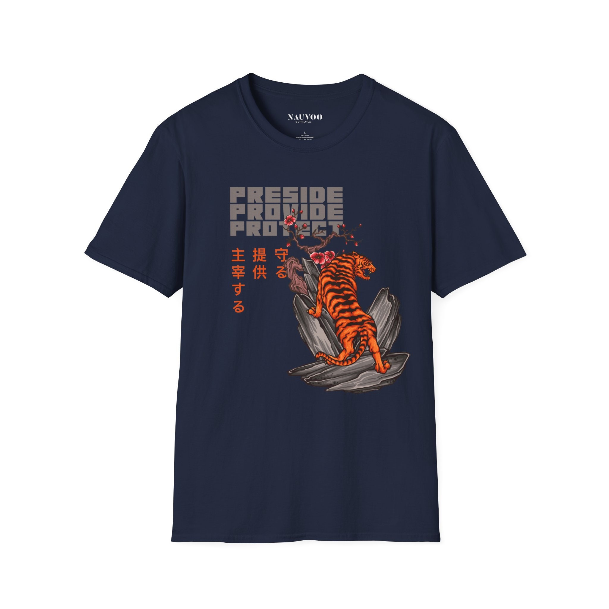 Mens Preside Provide Protect - Japanese Style Family Proclamation T ...