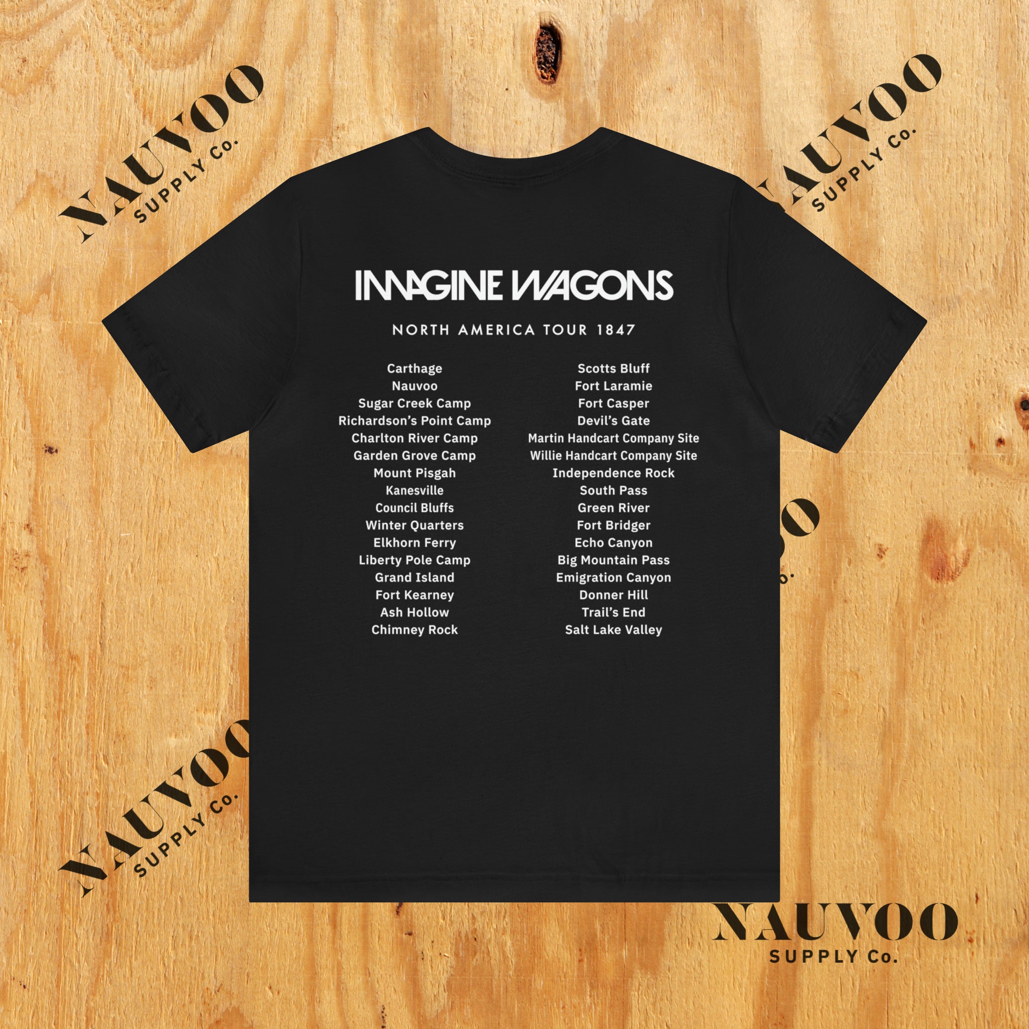 Funny LDS T-shirt - Imagine Wagons - Mormon Pioneer Trek Shirt - Etsy
