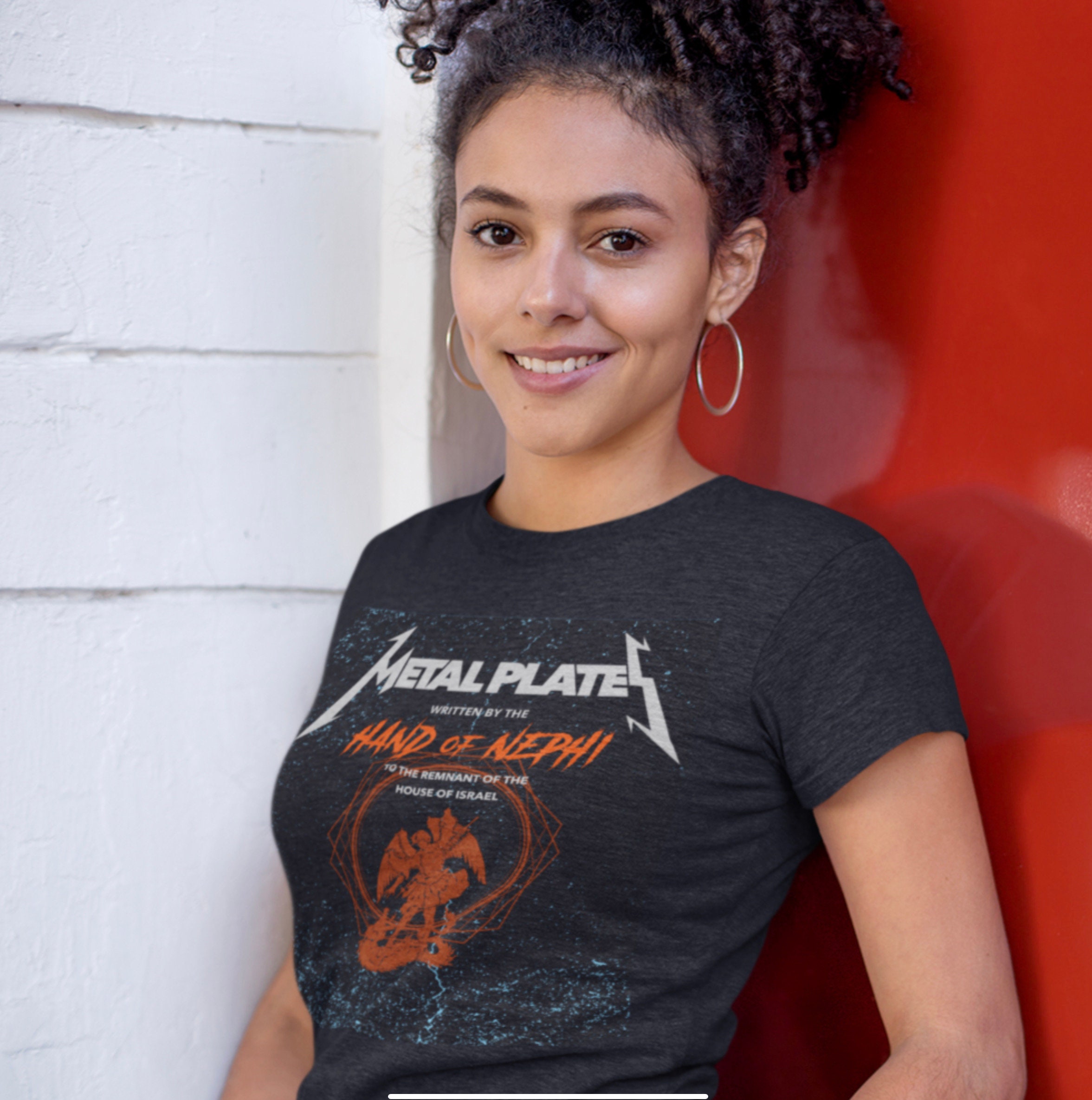 Funny LDS Book of Mormon metal Plates Shirt Heavy Metal Parody Concert ...