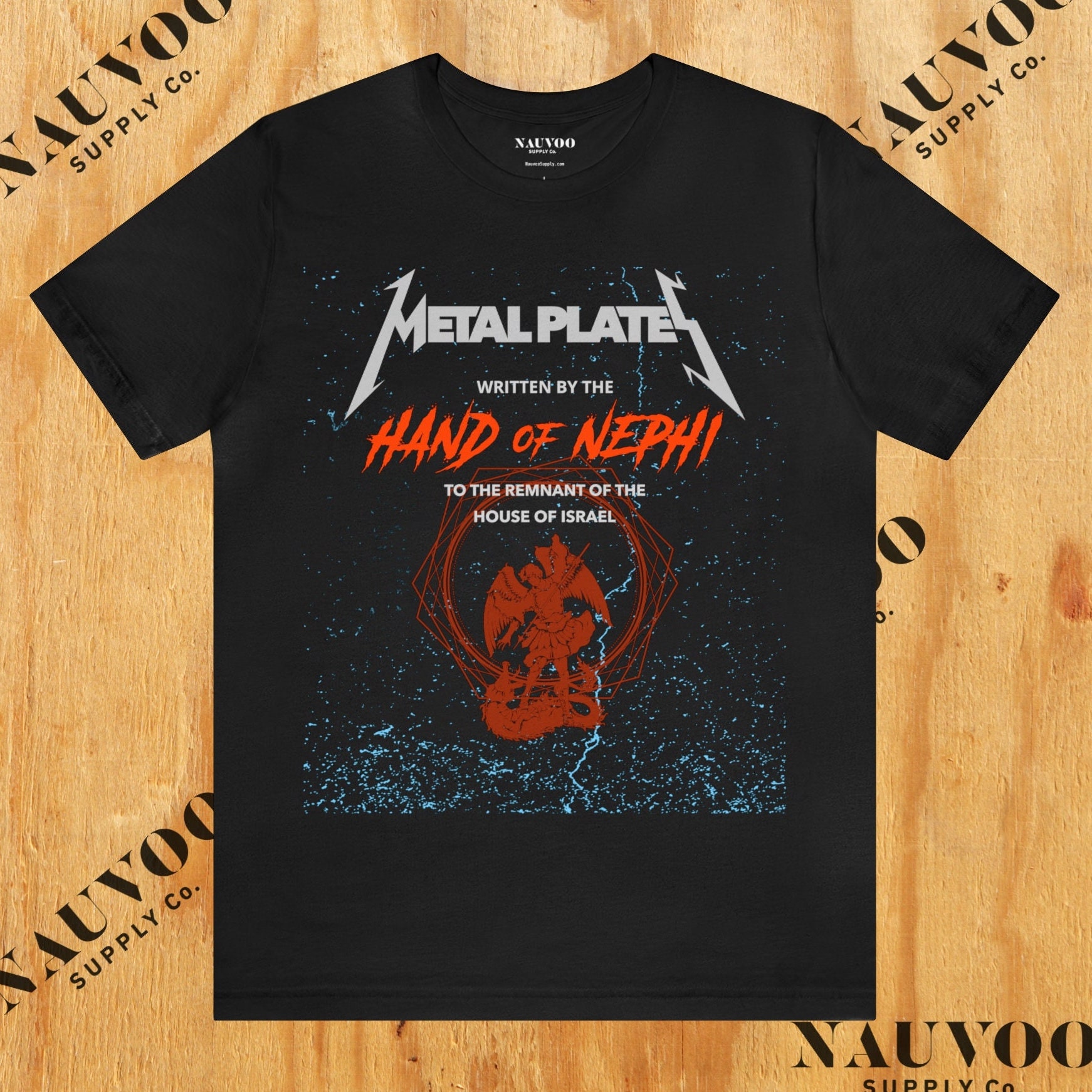 Funny LDS Book of Mormon metal Plates Shirt Heavy Metal Parody Concert ...