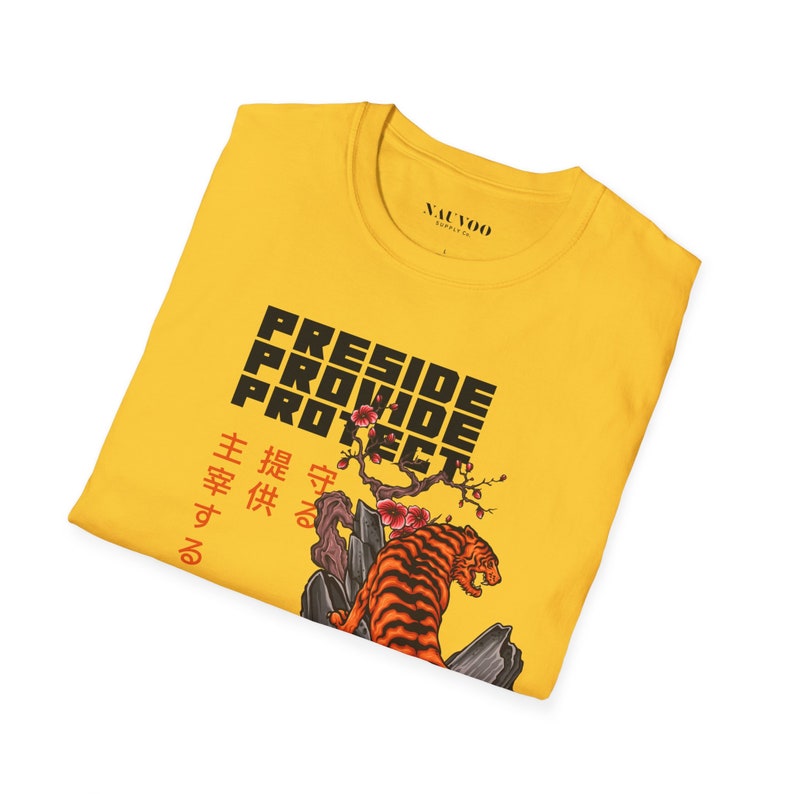Mens Preside Provide Protect - Japanese Style Family Proclamation T ...