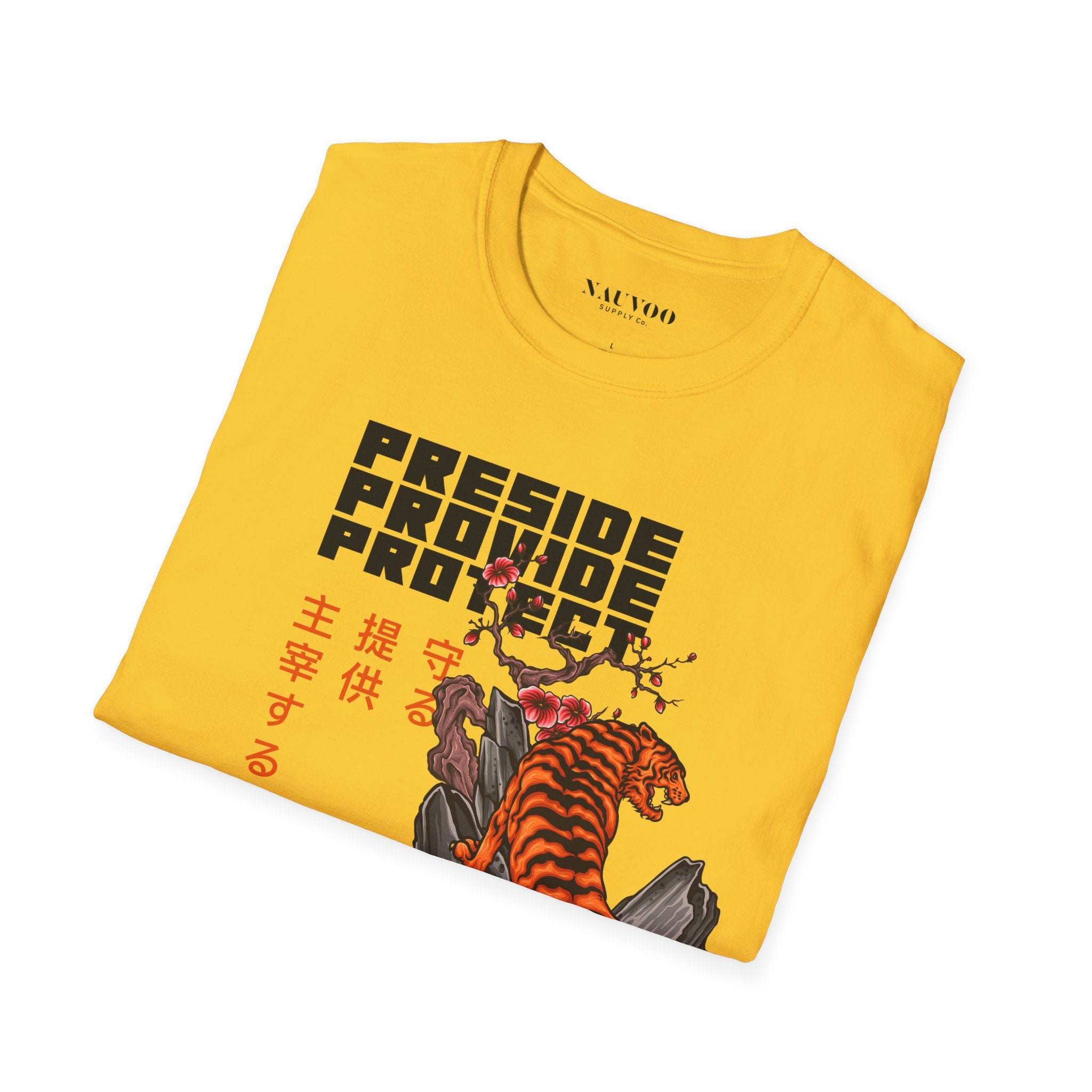 Mens Preside Provide Protect - Japanese Style Family Proclamation T ...