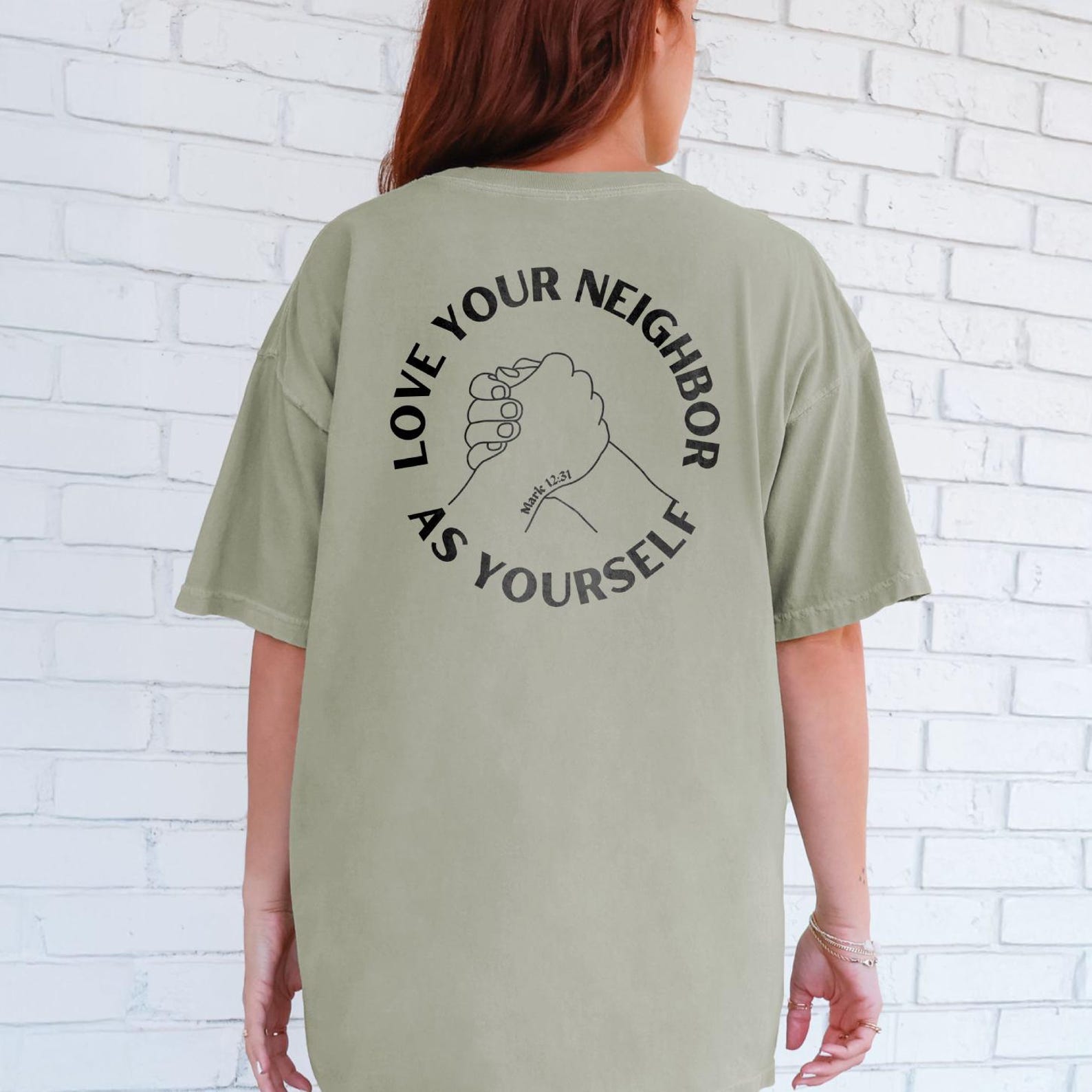 Love Your Neighbor Pocket Tee, Plain Pocket, Mark 12:31 Tshirt, Love ...
