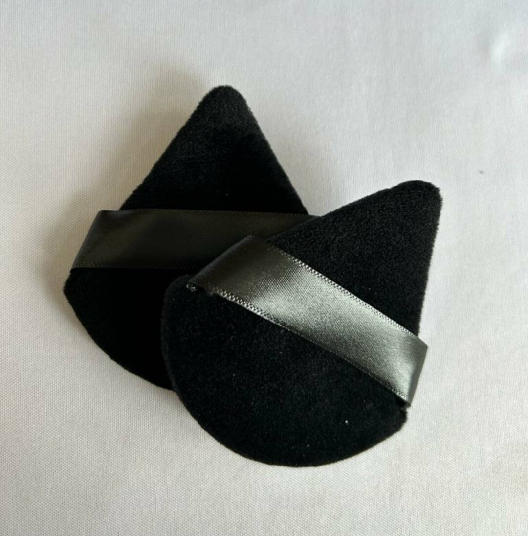 2 Pack of Black Powder Puffs - Etsy