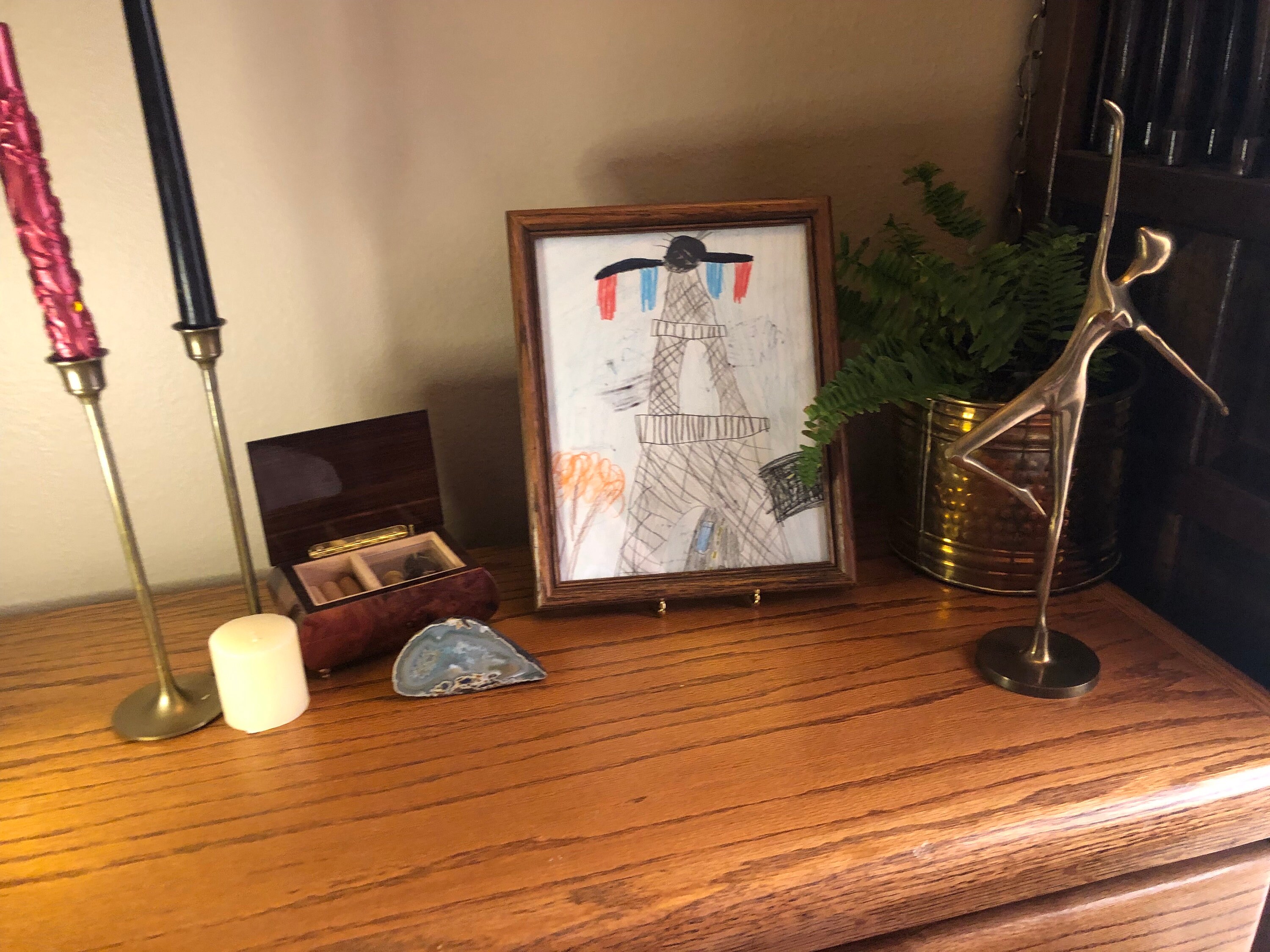 Colored Pencil and Sharpie Drawing "the Eiffel Tree" -- Child Art - Etsy