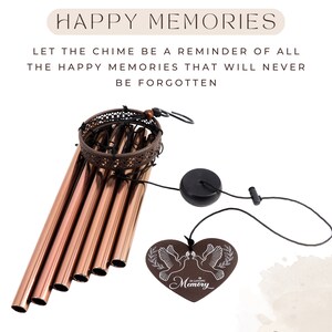 Memorial Wind Chime - 29" Sympathy Chime for Loss of Loved One ...