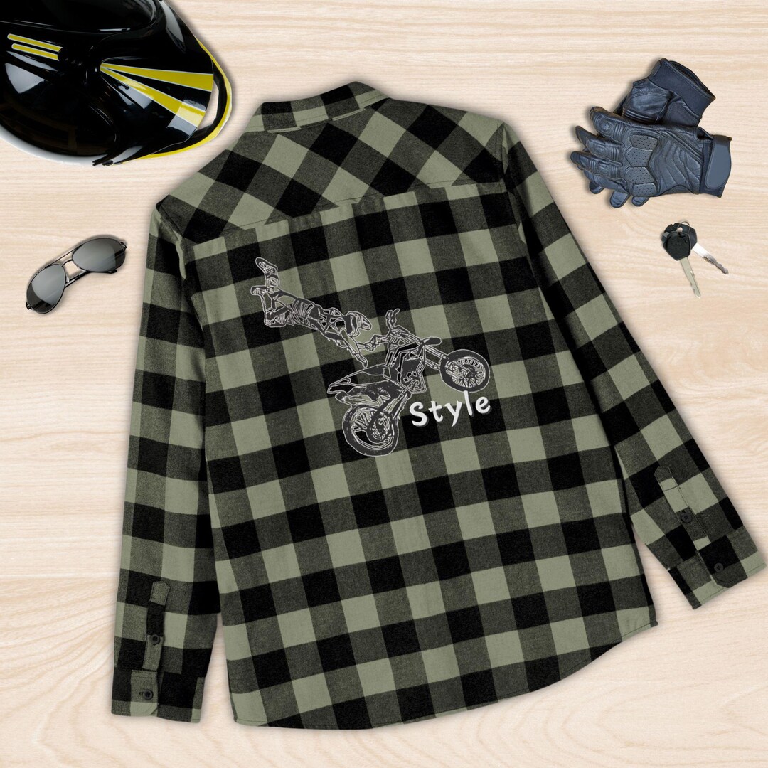 Personalized FMX Moto Flannel Shirt: Freestyle Motocross Gift (custom ...