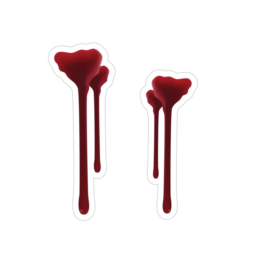 Bloody Drips Sticker, Halloween Costume Decor (4x4 Sheet) - Etsy