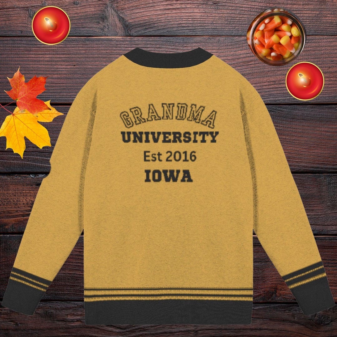 Personalized Grandma University Cardigan: Custom Collegiate Varsity ...
