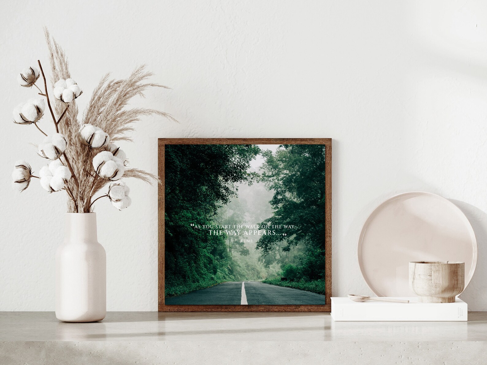 Inspirational Rumi Quote Wall Art, Nature Poster, Road Printable Wall ...