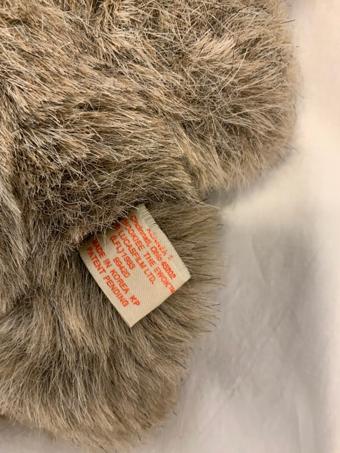 Mookie Ewok Plush Vintage Star Wars Return of the Jedi Kenner - Etsy