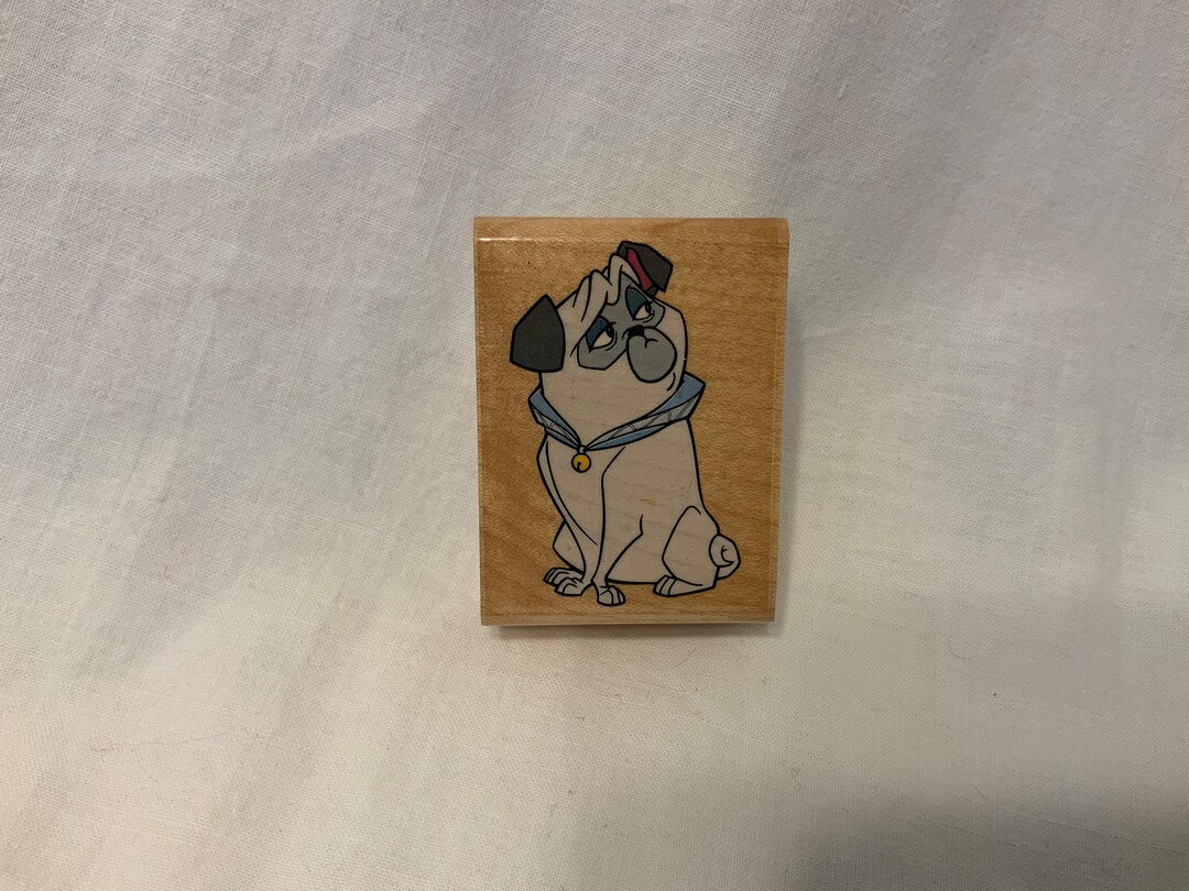 Disneys Pocahontas Percy the Pug Rubber Stamp by Rubber - Etsy